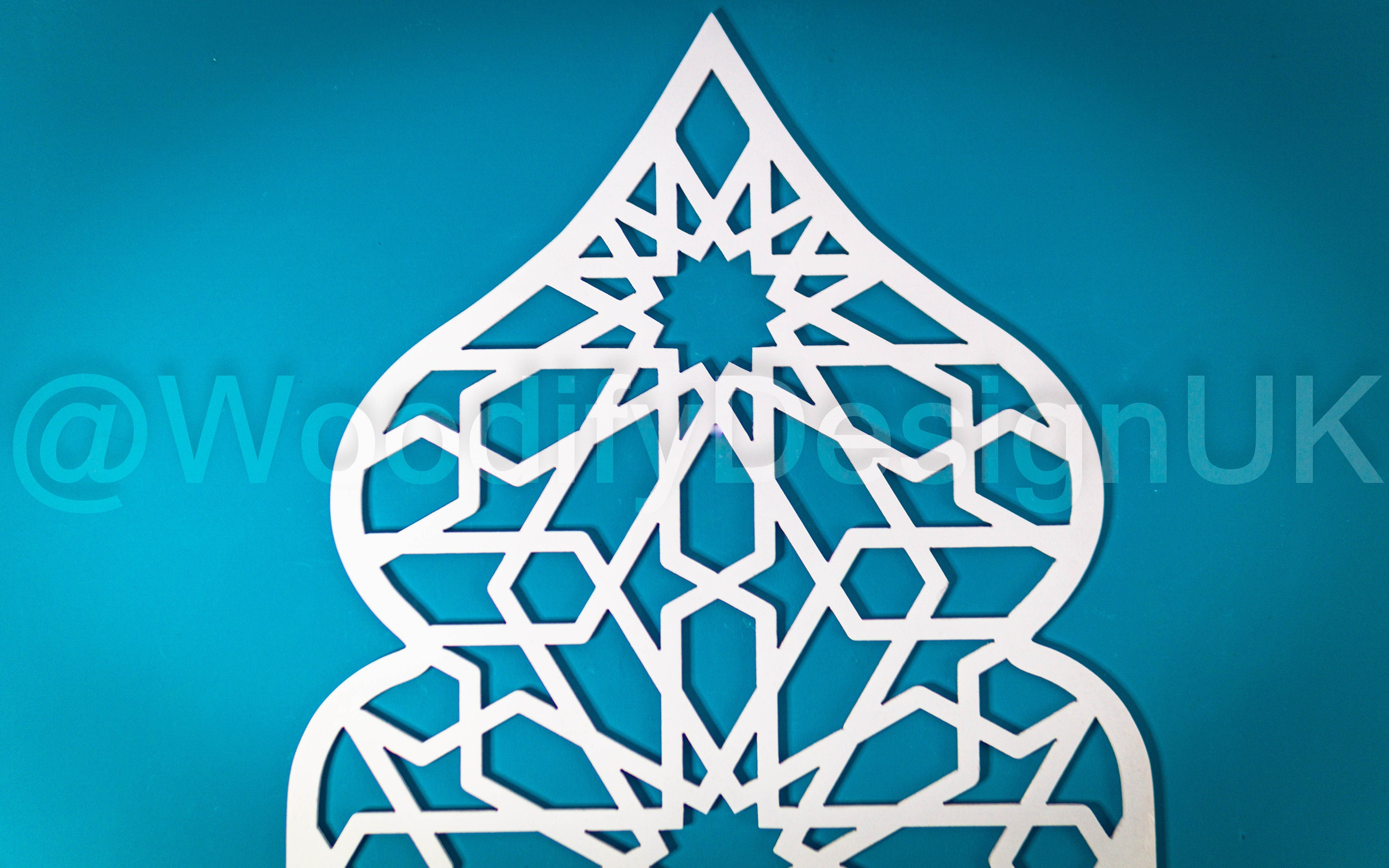 Geometric Wall Art, Moroccan Arch Wall Art, Alhambra Wood Panel, Arabic ...