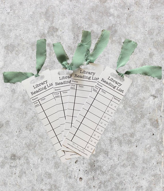 Library Card Book Marks PNG Editable SVG Unlimited Print | Etsy