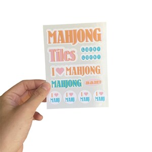 Mahjong Kiss Cut Vinyl Sticker Sheets| Set of 4 Sheets| Cute Mahjong ...