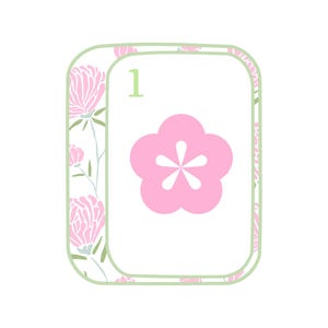 Floral Mahjong Tiles| PNG | Clip Arts| Sticker| T-shirt| Bag| Apron ...