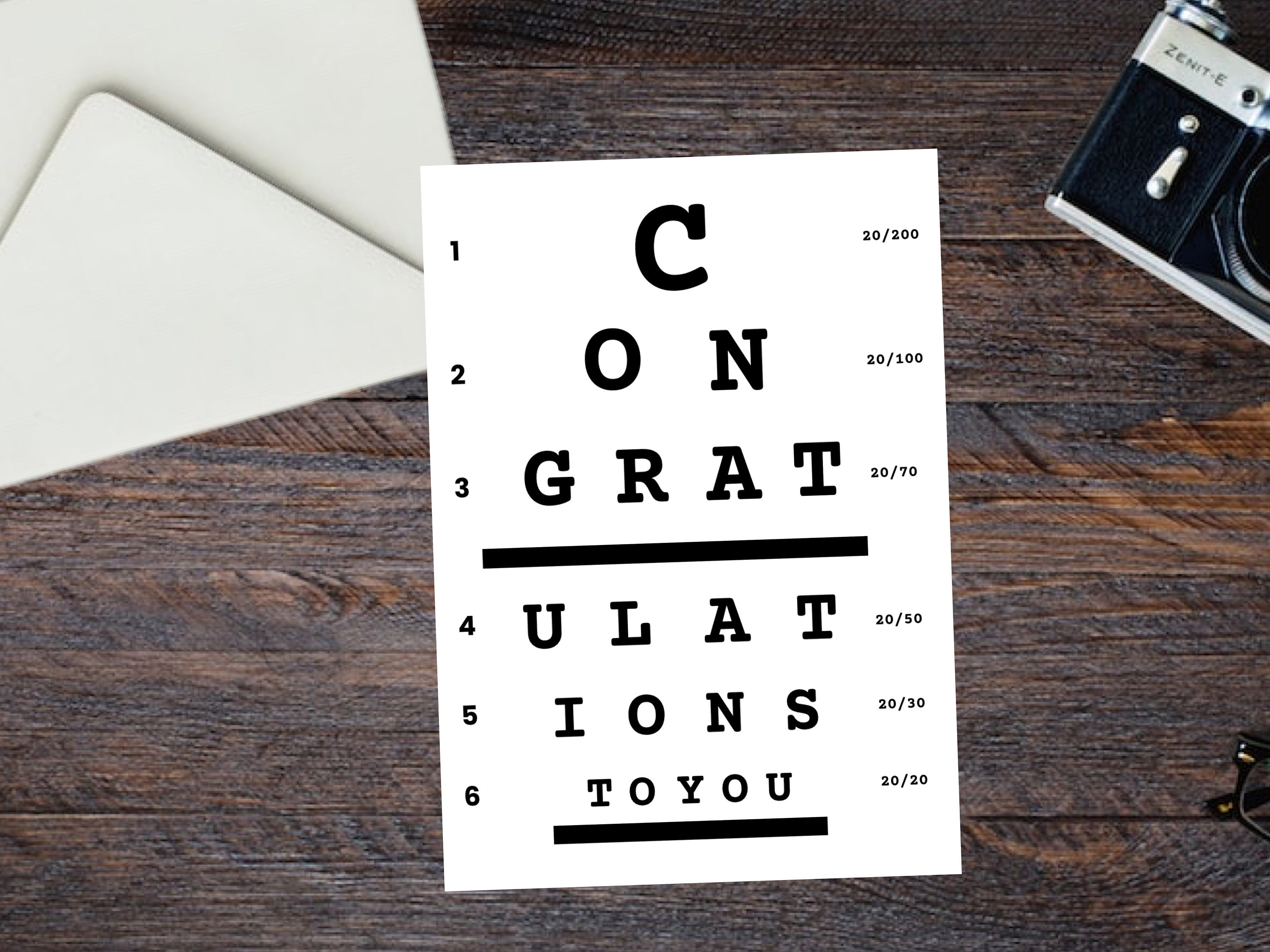 Printable Congratulations Card| Eye Doctor Card| Card for Optometrist ...
