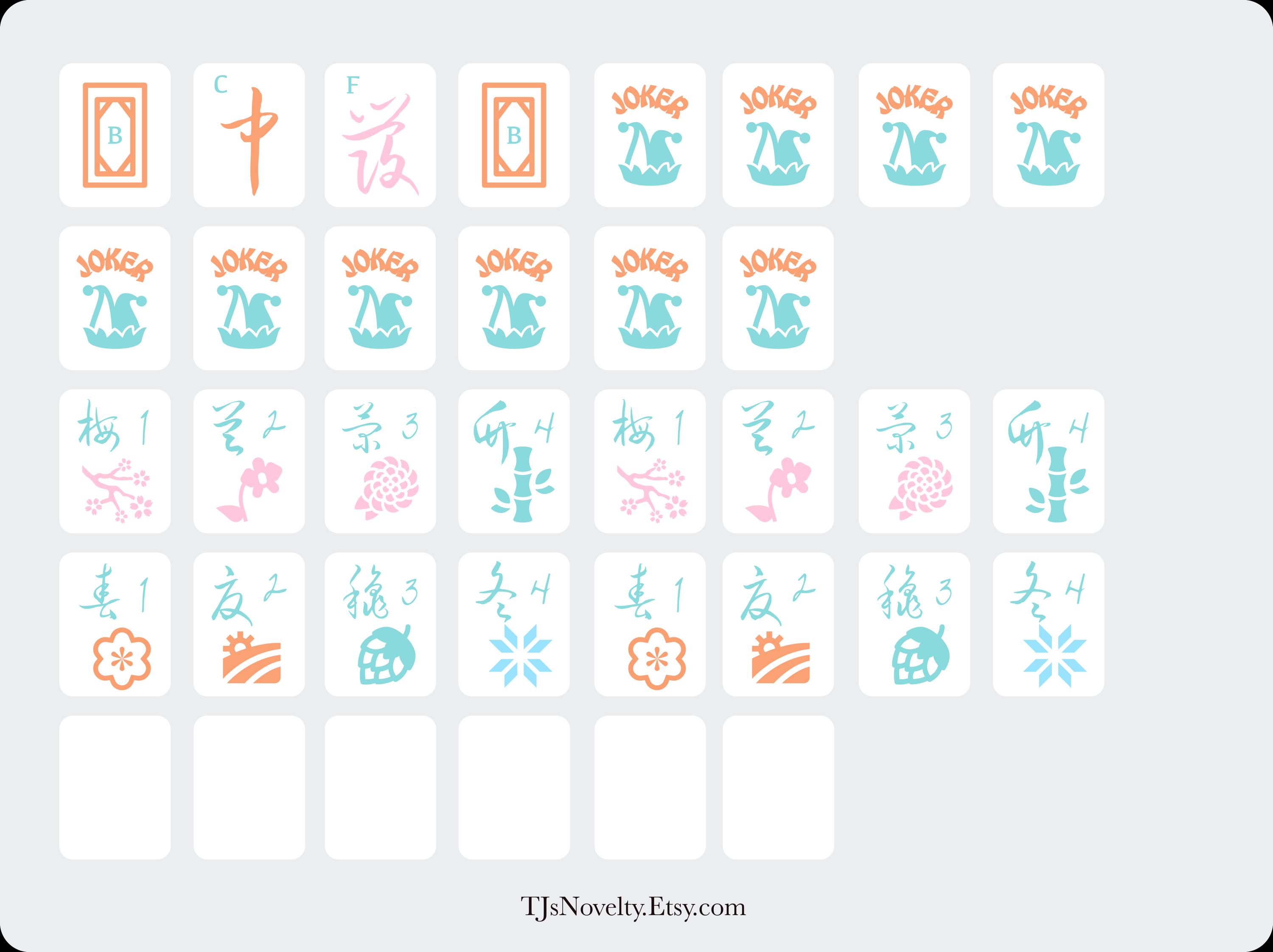 Green Mahjong Kiss Cut Vinyl Sticker Sheets| Full Set Tiles| Cute ...