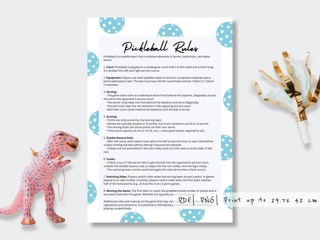 Printable Editable Pickleball Rules| Pickleball Lover| Tournament ...
