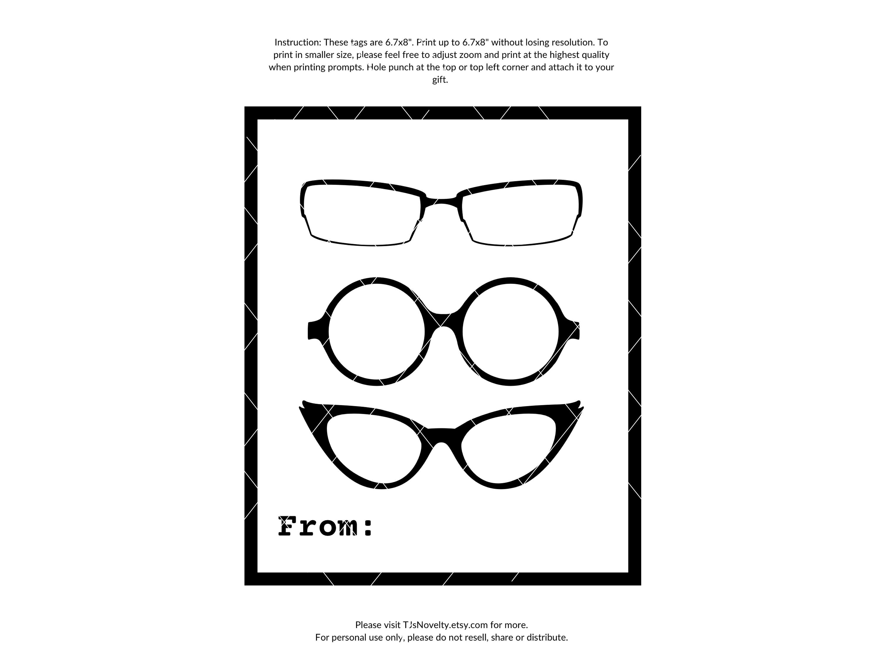 3 Printable Optometry Gift Tags Optician Thank You Tag - Etsy