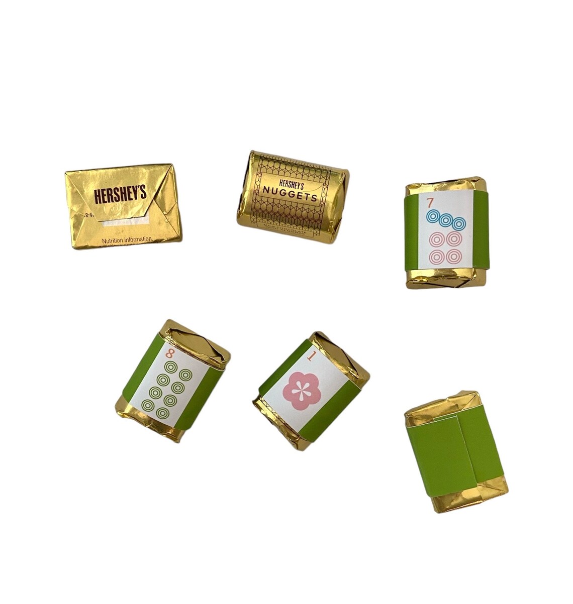 Print From Home Full Mahjong Tile Set Hershey's Nuggets Wrappers 3.3x1 ...