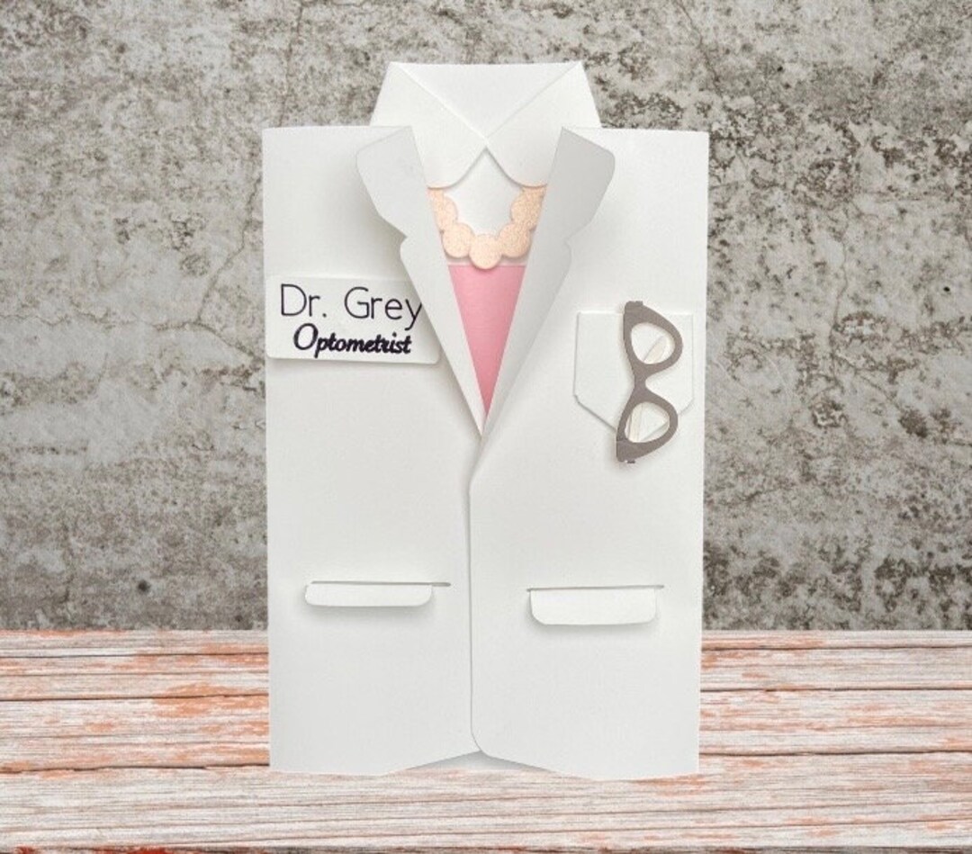 Custom Male or Female White Coat Card| Hand Made | Graduation| Birthday ...
