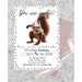 Squirrel Editable Invitation 5x7 Easy Edit on Word Doc 2 - Etsy