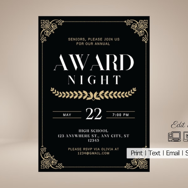 Awards Invitation - Etsy