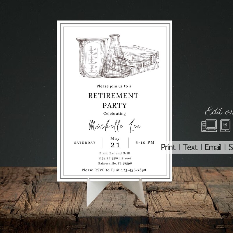 Science Invitation - Etsy