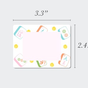 Mahjong Name Tag Stickers |3.3x2.477"| Blank| Mahjong Event| Mahjong ...