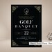 Elegant Golf Editable Invite 5x7| Golf Banquet| Formal Sport Event ...
