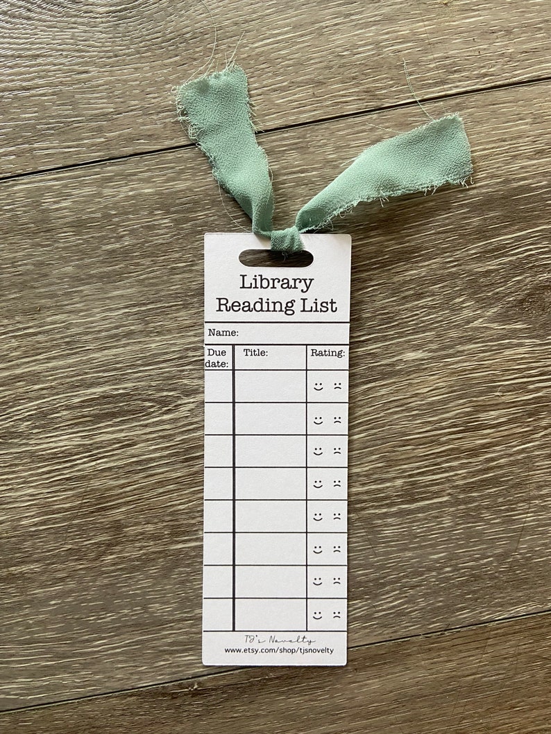 Library Card Book Marks PNG Editable SVG Unlimited Print - Etsy