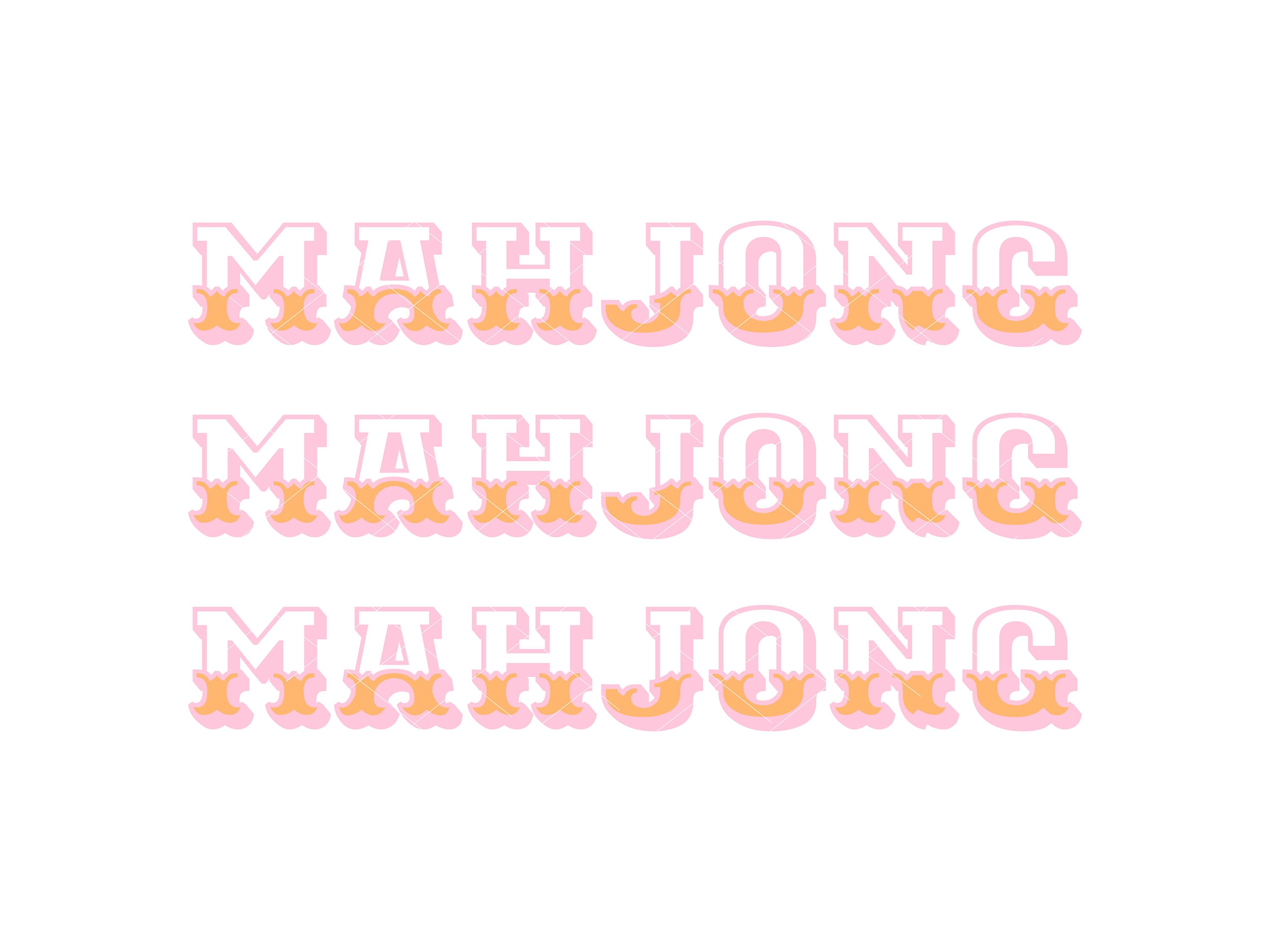 Mahjong Text Svg PNG Clip Art Mahjong Pattern SVG Sticker T-shirt Bag ...