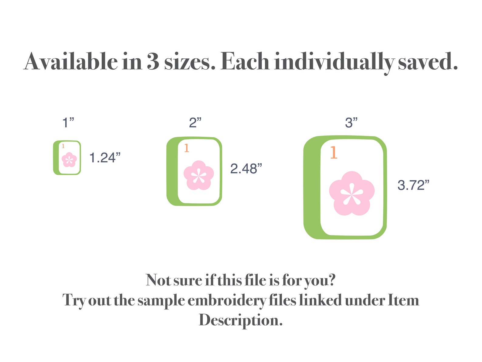 Full Mahjong Tile Embroidery Files| PES & DST| Individually Saved| Hats ...