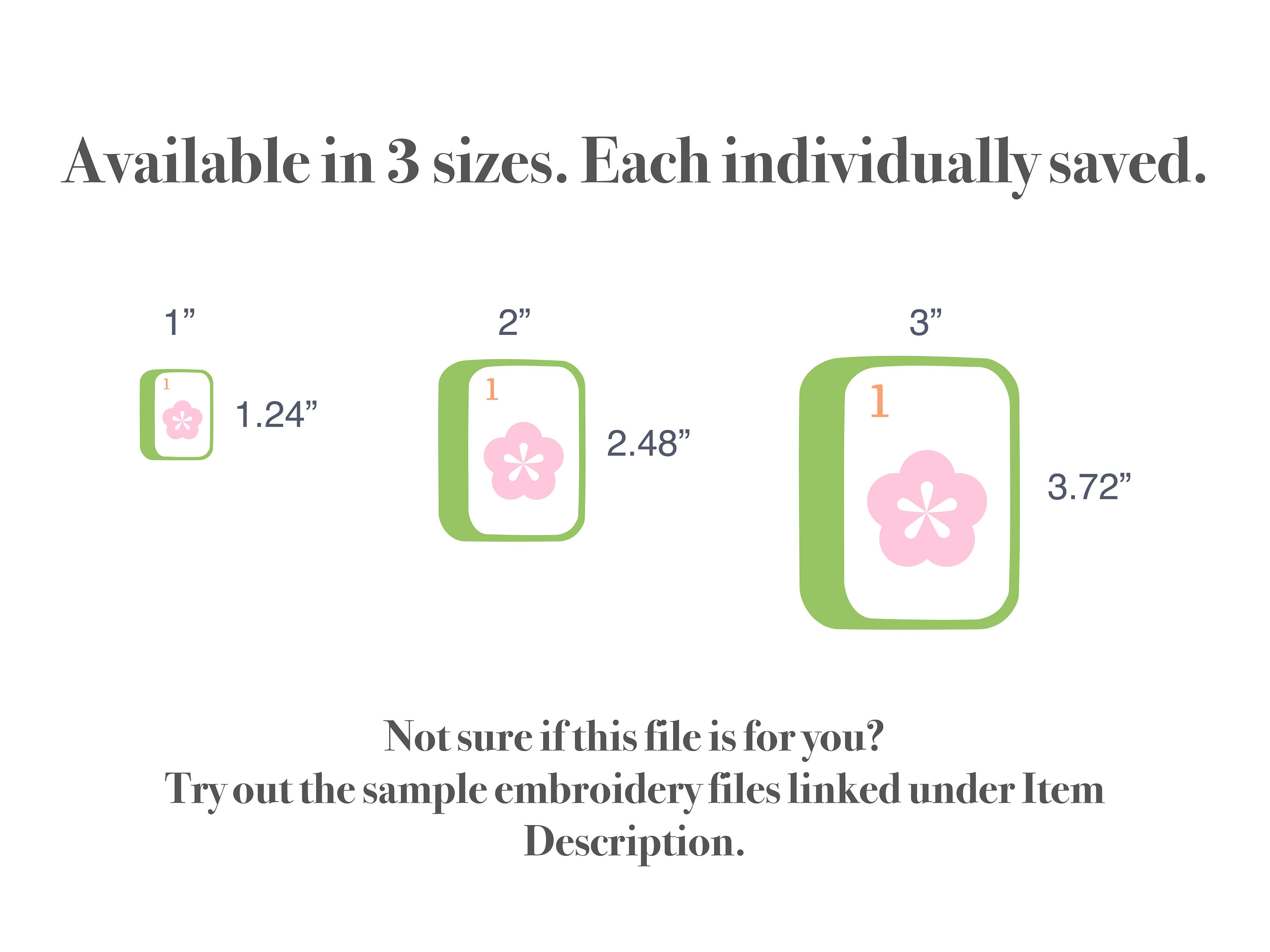 Full Mahjong Tile Embroidery Files| PES & DST| Individually Saved| Hats ...