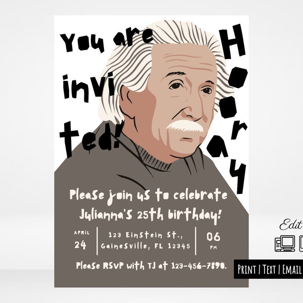 Einsteins Invitation - Etsy