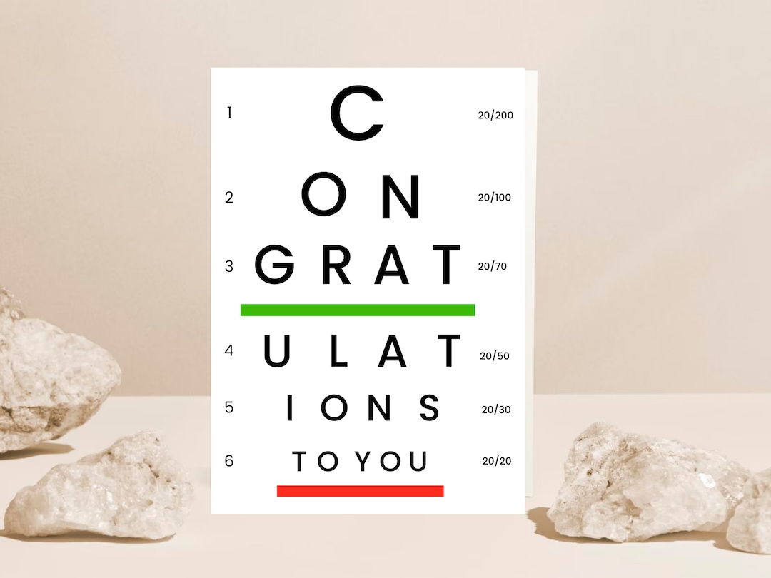 Printable Congratulations Card Eye Doctor Card Card for - Etsy