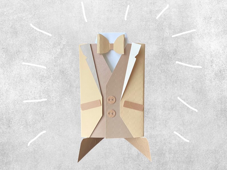Formal Tuxedo Card Bundle SVG Vest Boxes Stand Easy - Etsy