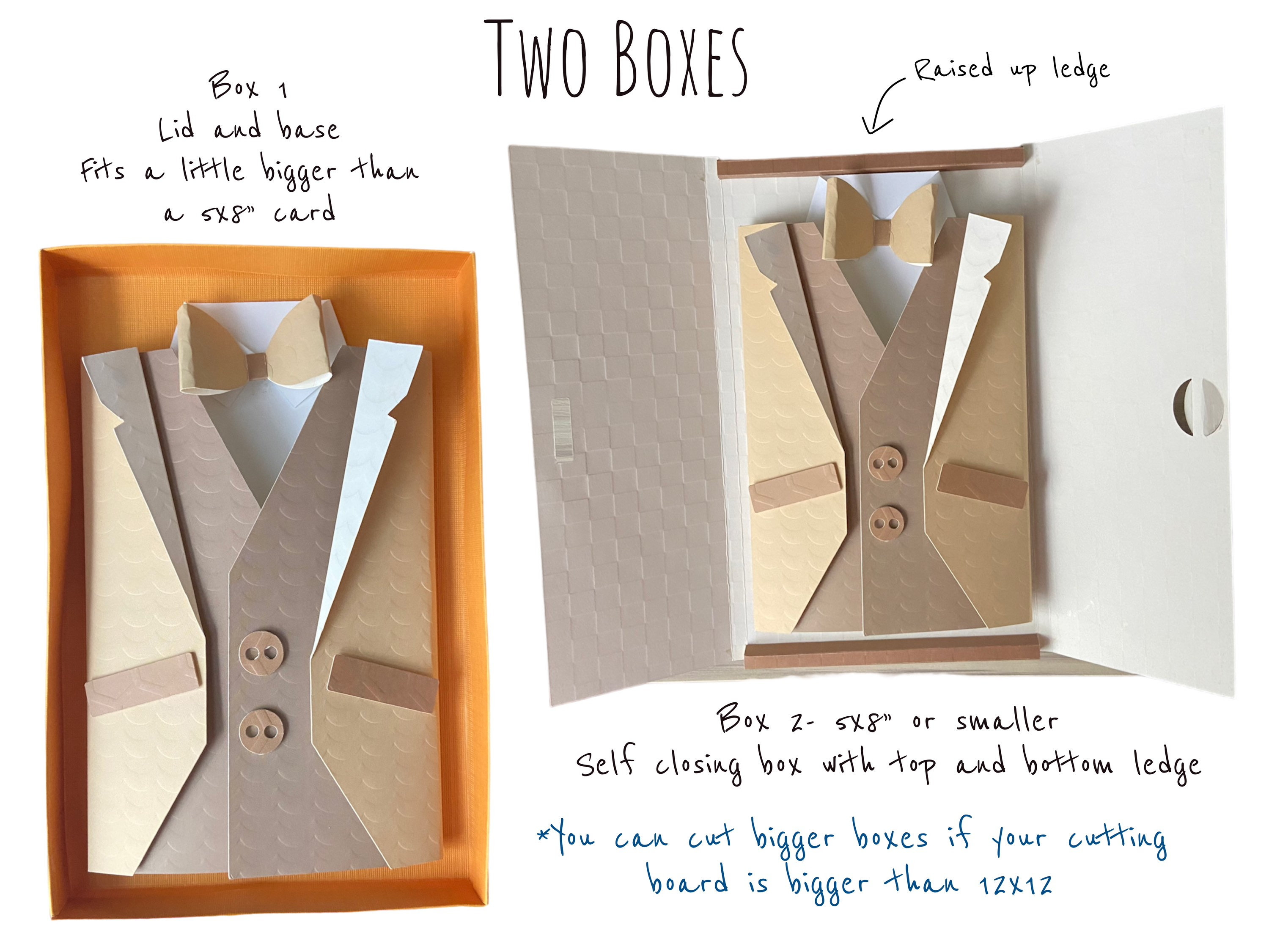 Formal Tuxedo Card Bundle SVG Vest Boxes Stand Easy - Etsy Canada