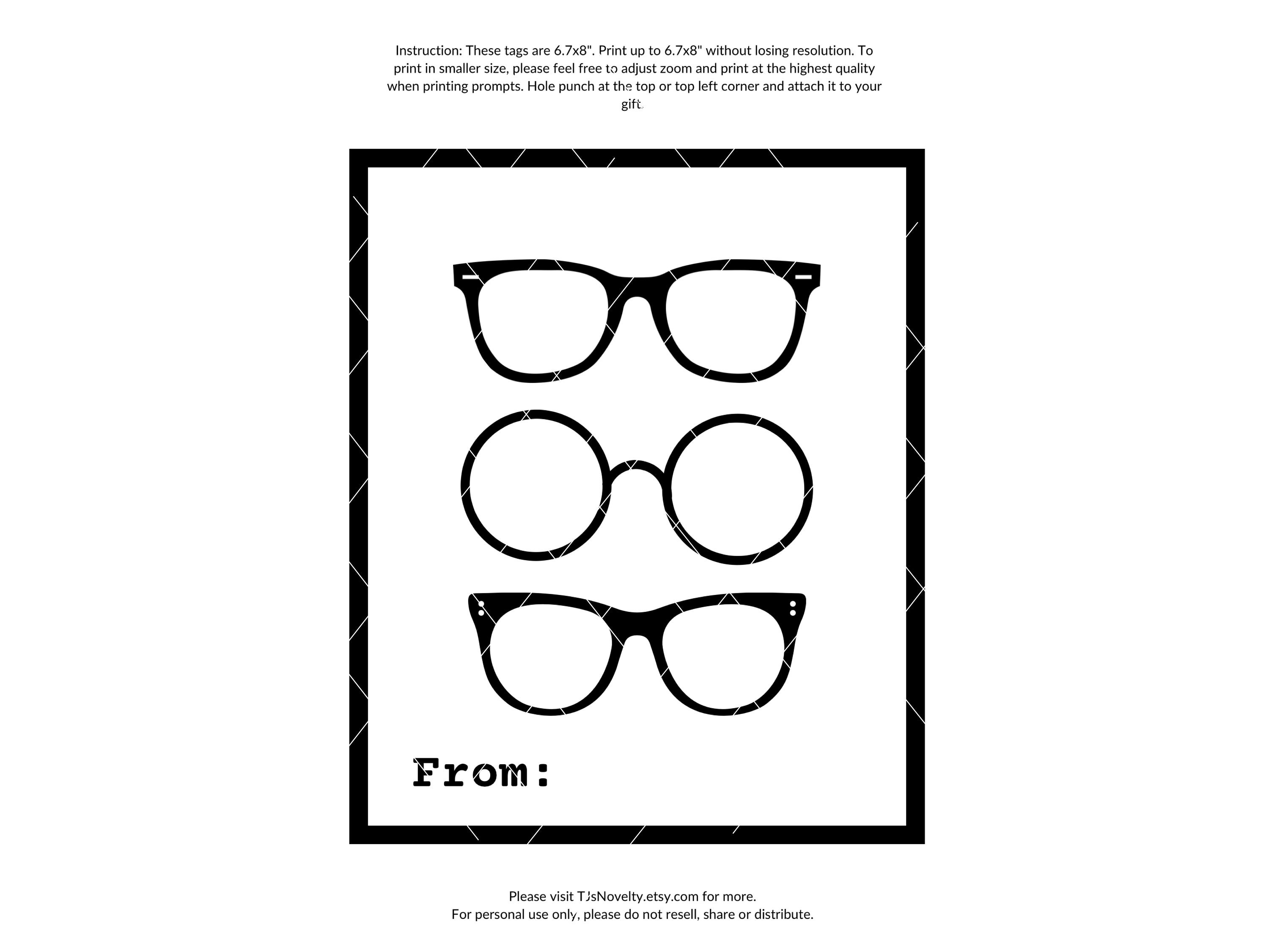 3 Printable Optometry Gift Tags Optician Thank You Tag - Etsy