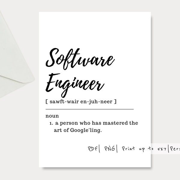 Engineer Card - Etsy