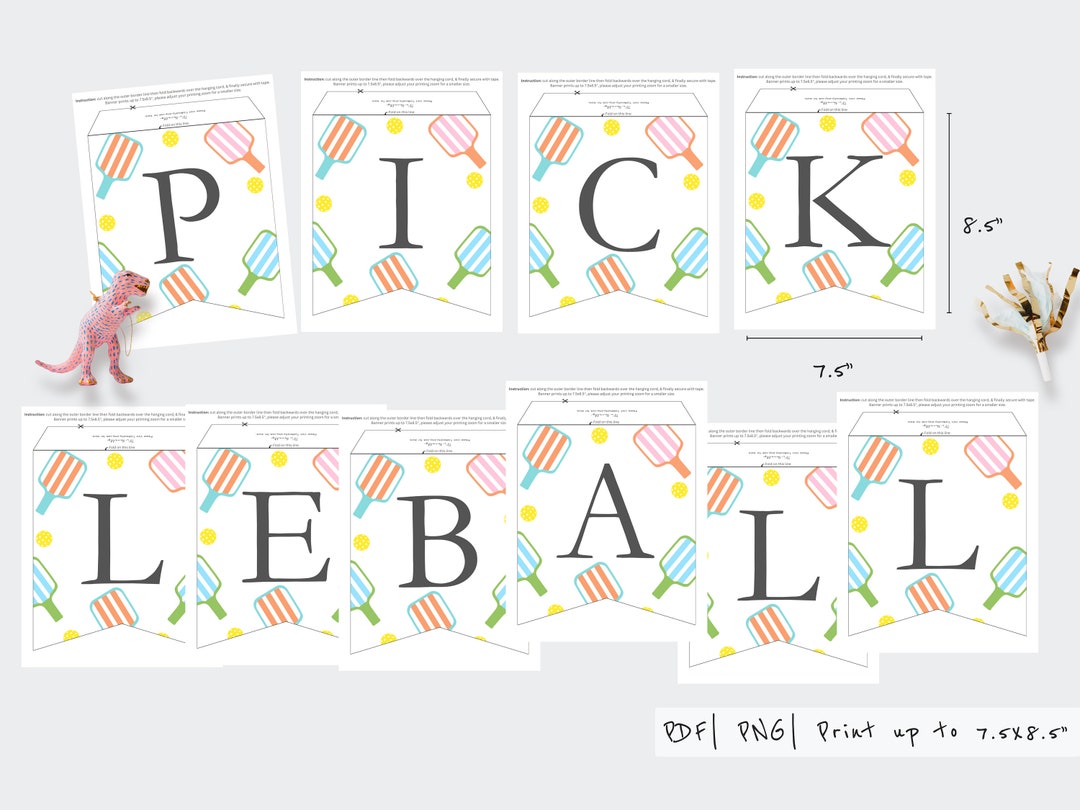 Printable Pickleball Banner| Pickleball Lover| Birthday| Party| Game ...