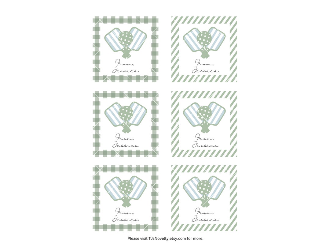 Pickleball Editable Gift Tags| Pickleball Match| Tournament| Birthday ...