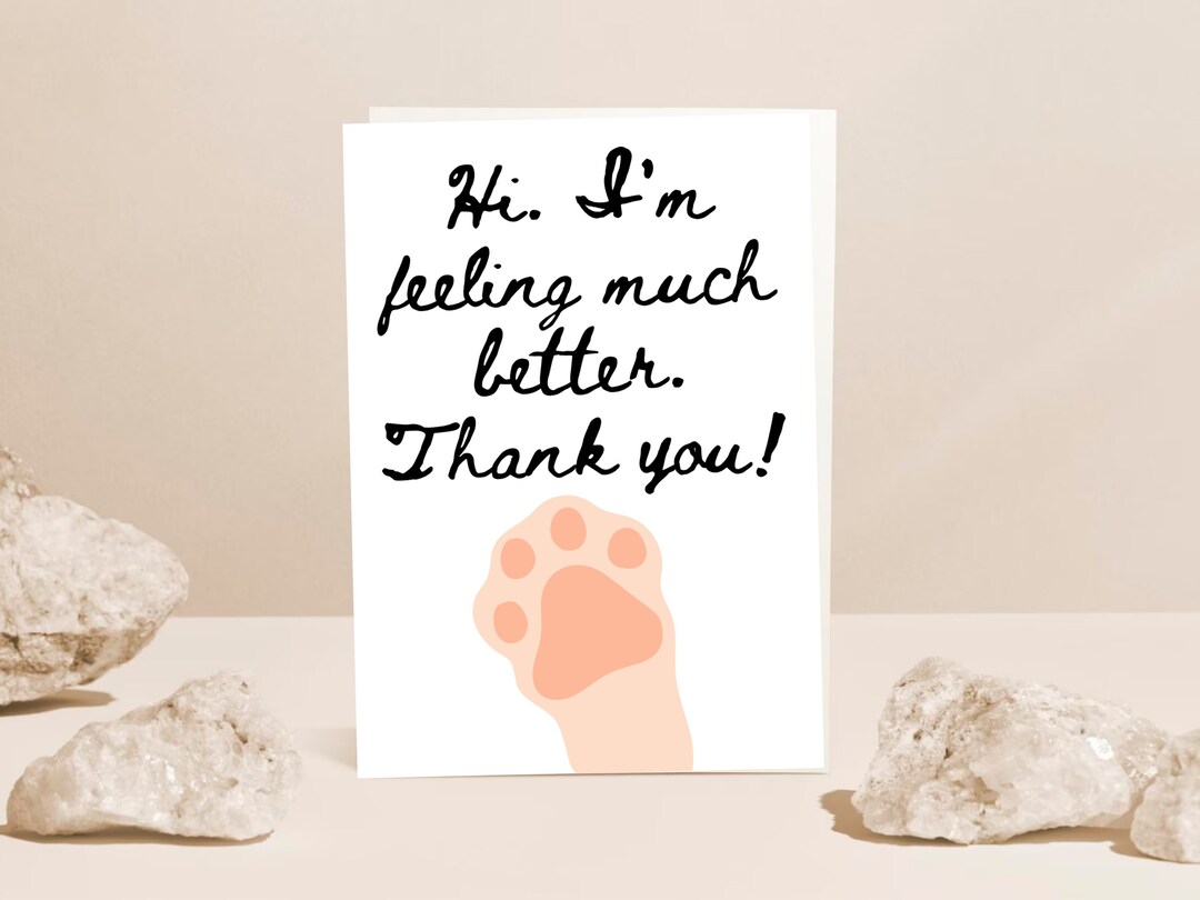 Printable Veterinary Thank You Card Cute Paw Vet Med Card Card for ...