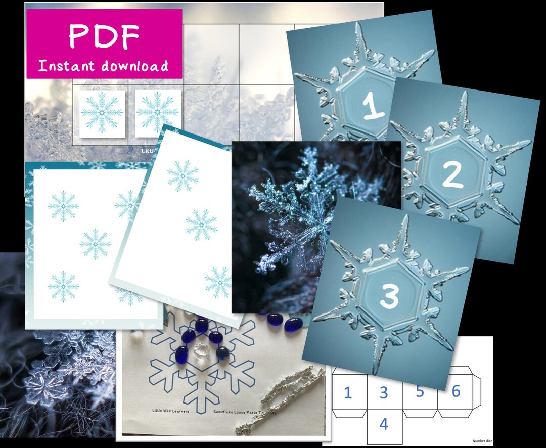 Snowflake Counting and Number Activities Frozen Maths at Home Early ...