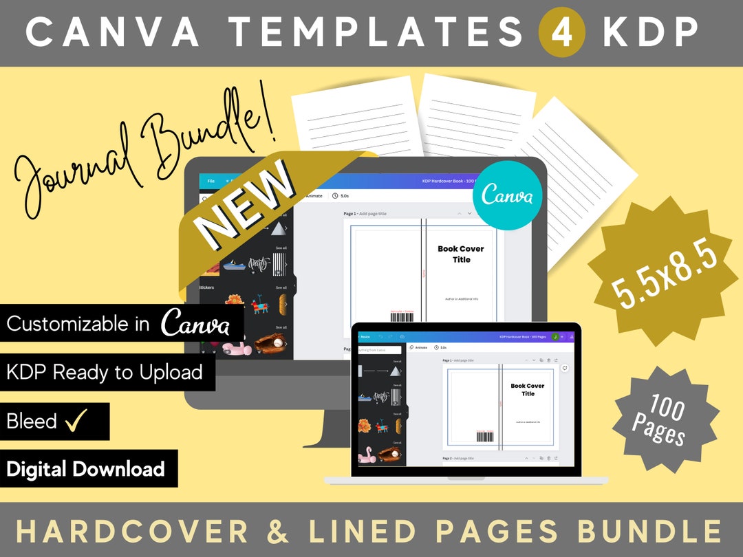 5.5x8.5 Customizable Canva Template for Amazon KDP Hardcover - Etsy