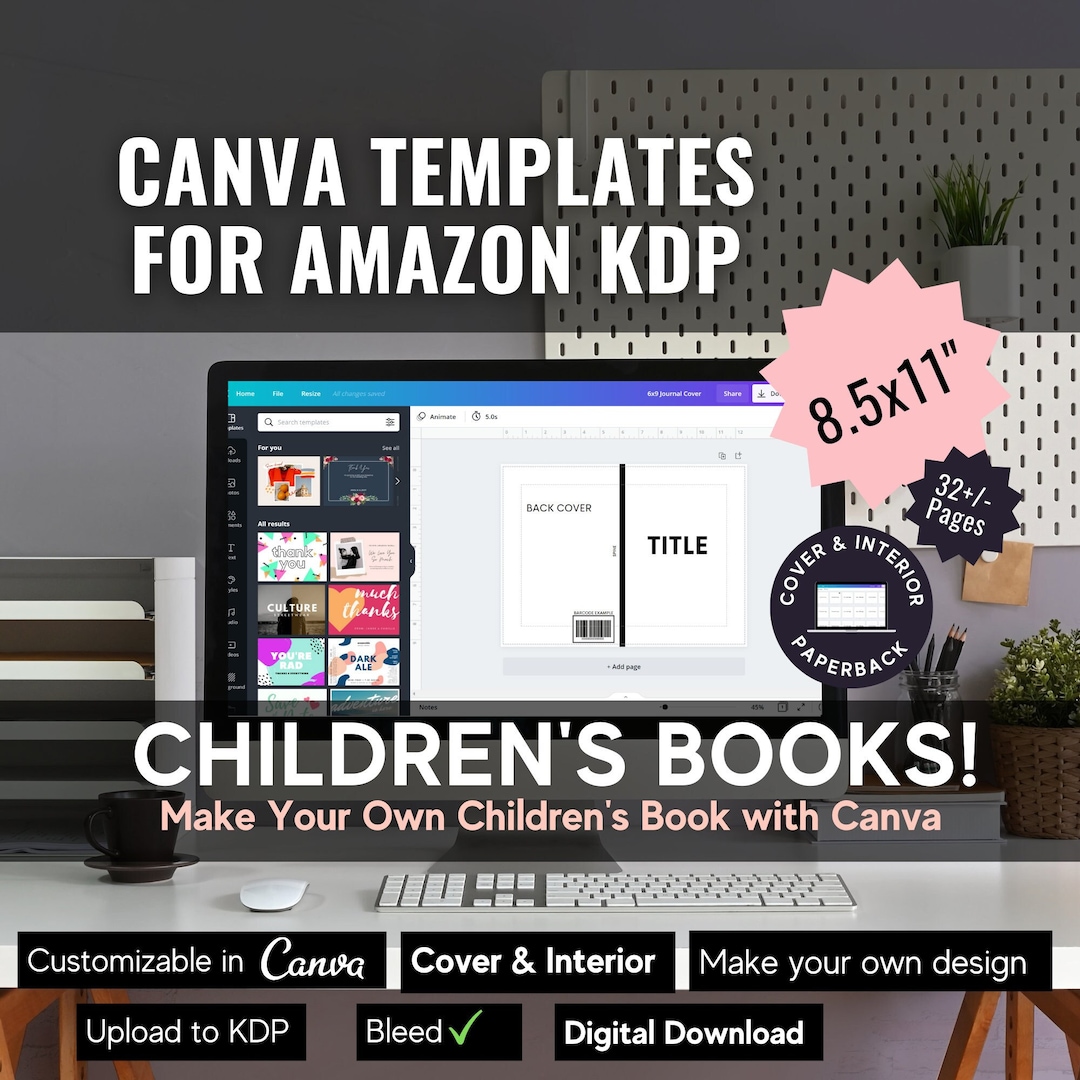 8.5 X 11" Canva Template for KDP Paperback Book - Etsy