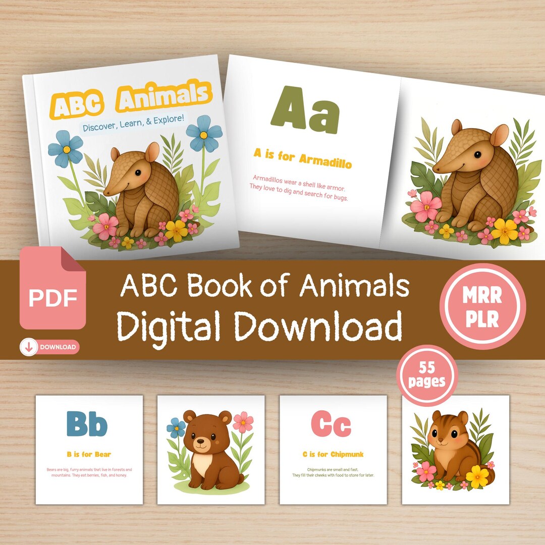 Educational ABC Animal Book PDF Download | A-Z Animals | Printable Kids ...