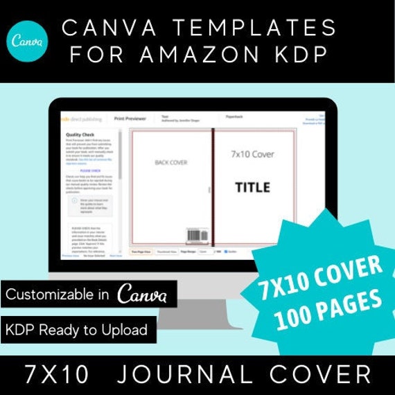 7x10 Canva Journal Template for KDP | Etsy