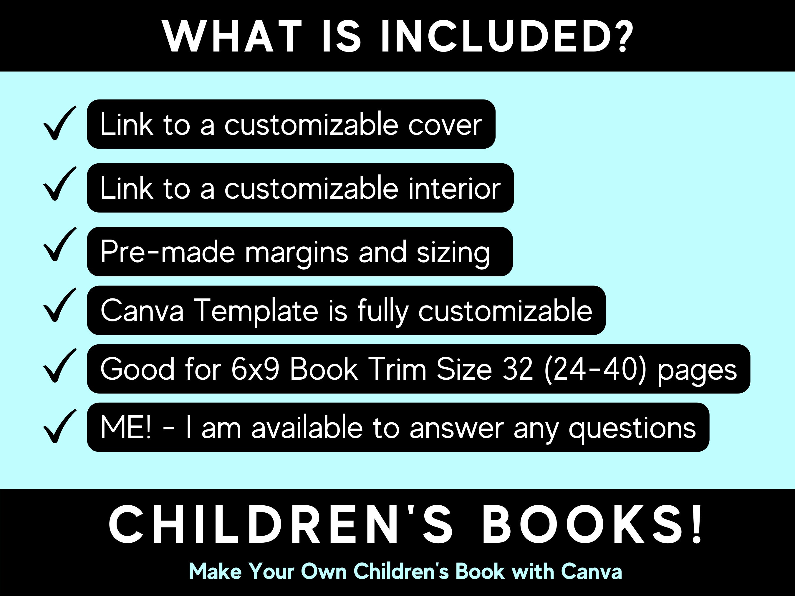 6x9" Children's Book Customizable Canva Template for Amazon KDP ...
