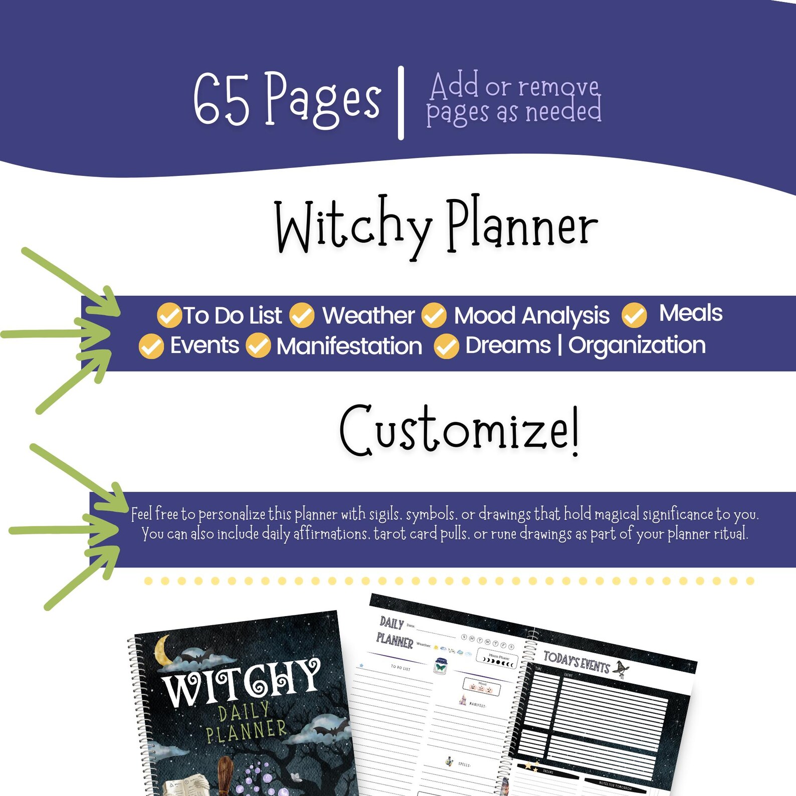 Witchy Digital Planner | Canva Template | Editable Canva | Modern Witch ...