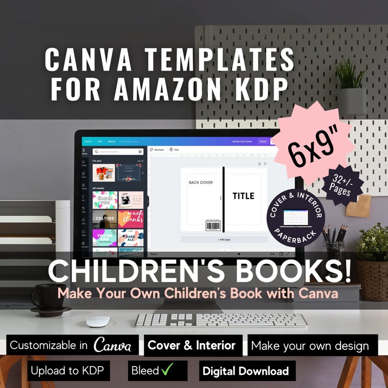 6x9" Children's Book Customizable Canva Template for Amazon KDP ...