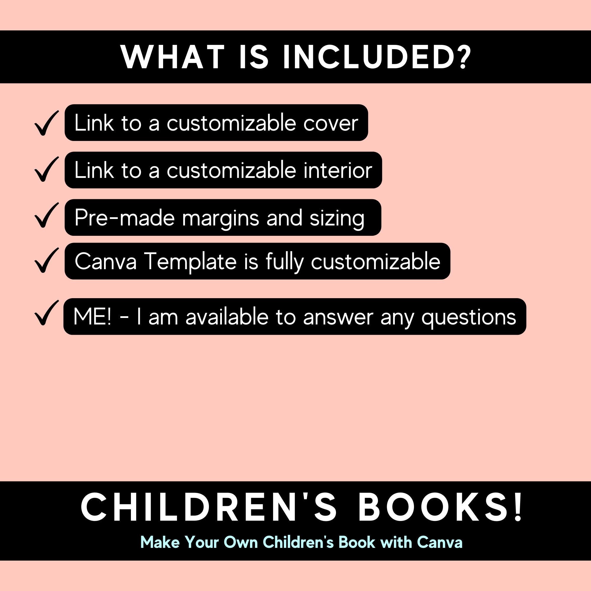 Children's Picture Book Canva Template for Amazon KDP 6x6 Edible Book ...
