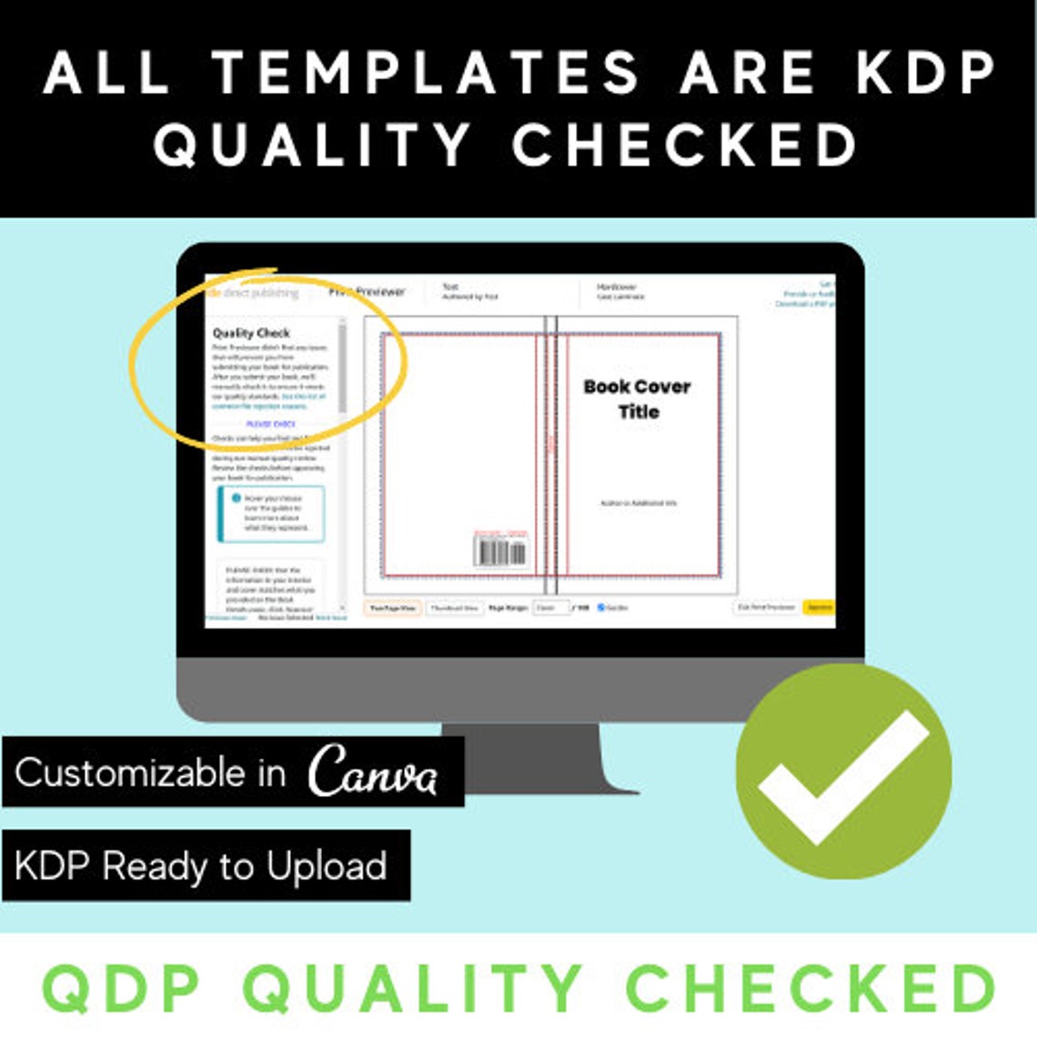 8.5x11 Customizable Canva Template for Amazon KDP Hardcover | Blank ...
