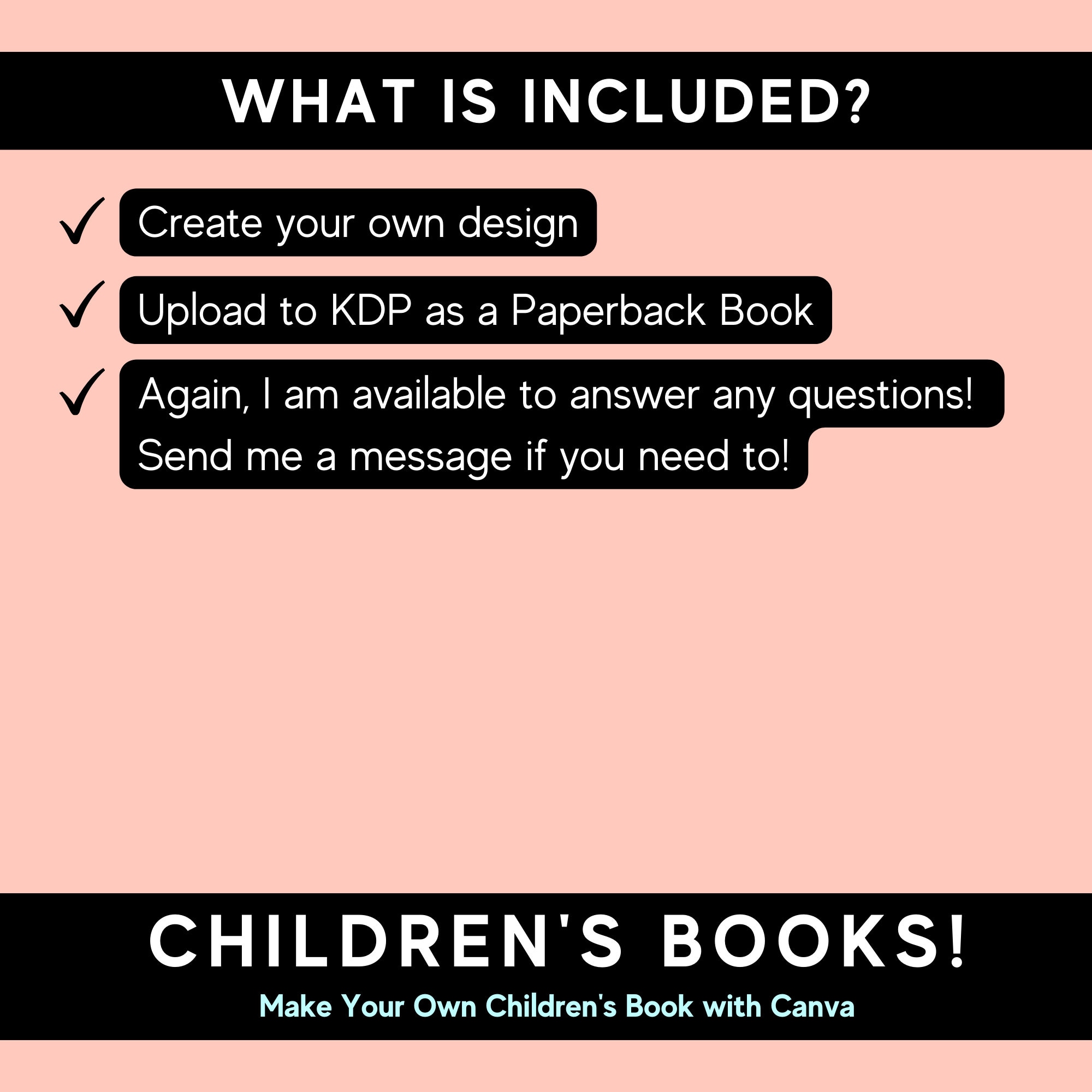 Children's Picture Book Canva Template for Amazon KDP 6x6 Edible Book ...