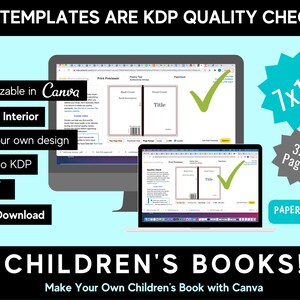 7x10" Children's Book Blank Canva Template Customizable for Amazon KDP ...