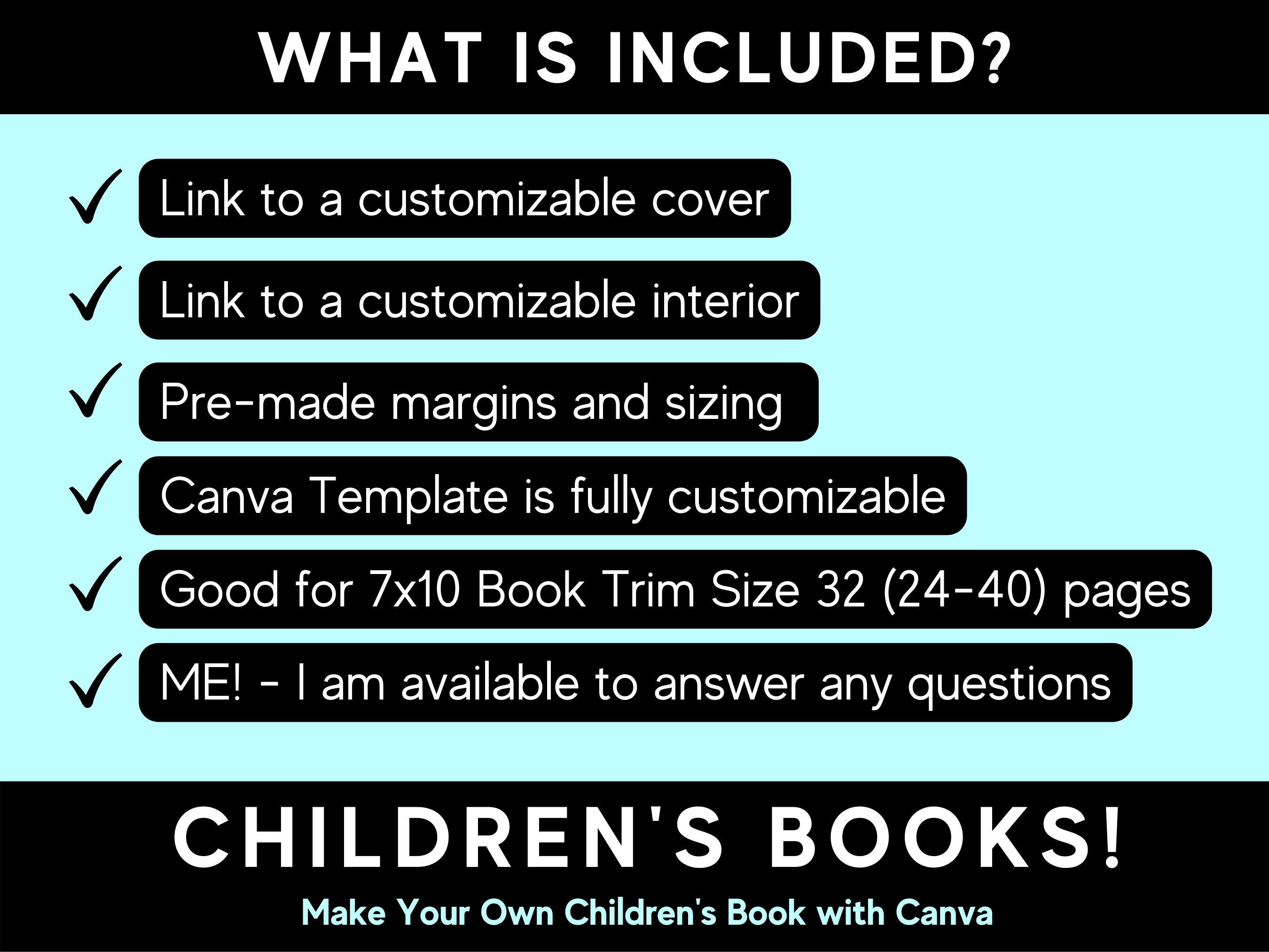 7x10 Children's Book Blank Canva Template Customizable for Amazon KDP ...