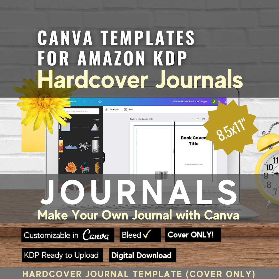 8.5x11 Customizable Canva Template for Amazon KDP Hardcover | Blank ...