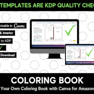 8.5x11 Canva Template for Amazon KDP Paperback Coloring Book | Canva ...