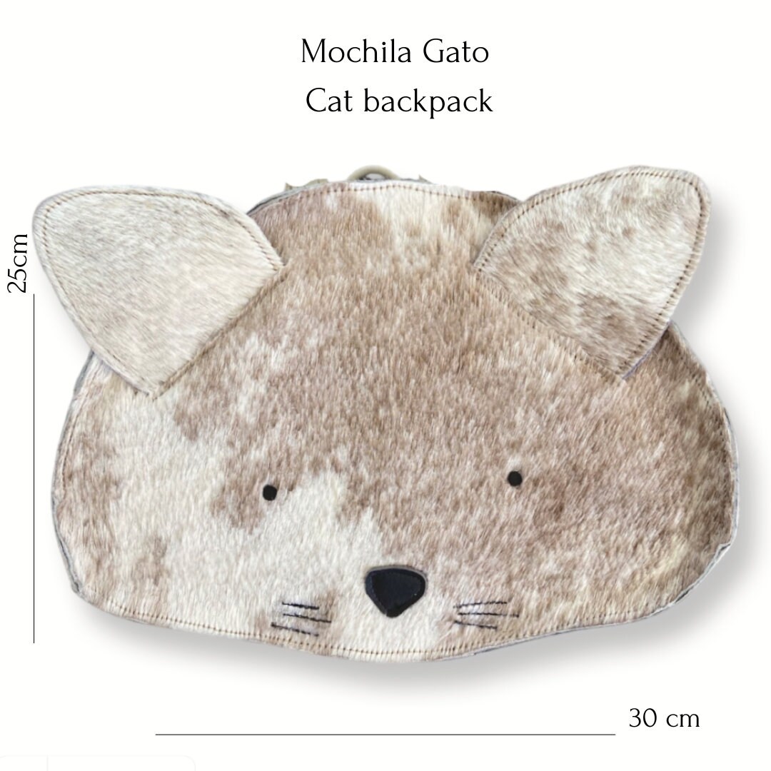 Kids Leather Cat Backpack, Cute Cat Backpack for Toddler, Leather ...