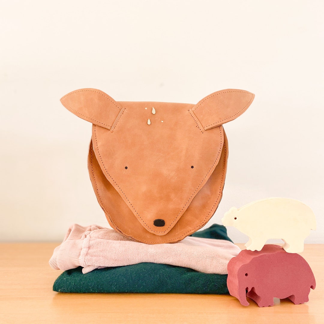 Bohemian Brown Leather Deer Backpack for Kids, Unique and Stylish ...