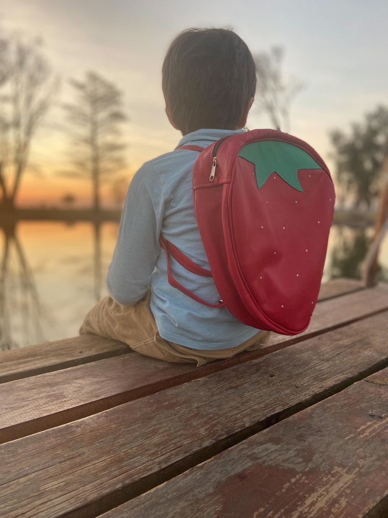 Back to School Backpack Leather for Children, Original Fruit Shaped Bag ...