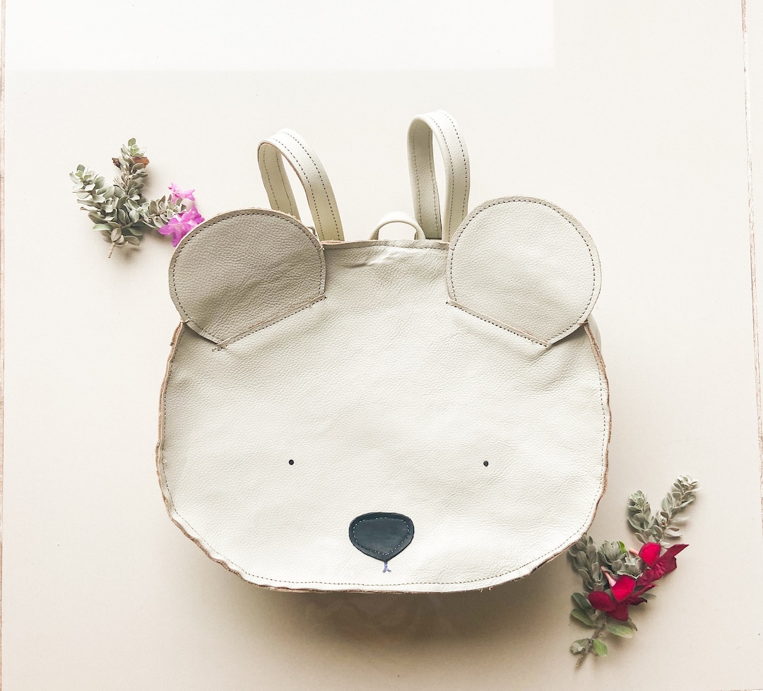 Personalized School Backpack Animal Design, Toddlers Leather Backpack ...