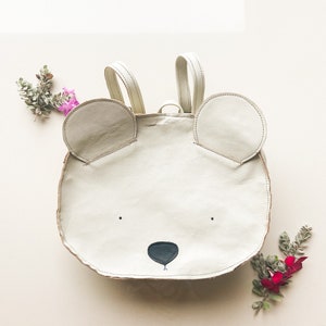 Personalized School Backpack Animal Design, Toddlers Leather Backpack ...
