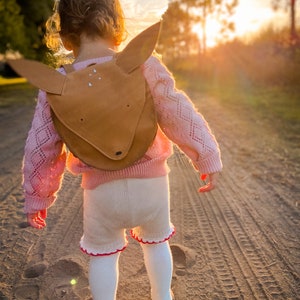 Children’s Backpack Leather Animal Shape, Cute Deer Backpack for ...