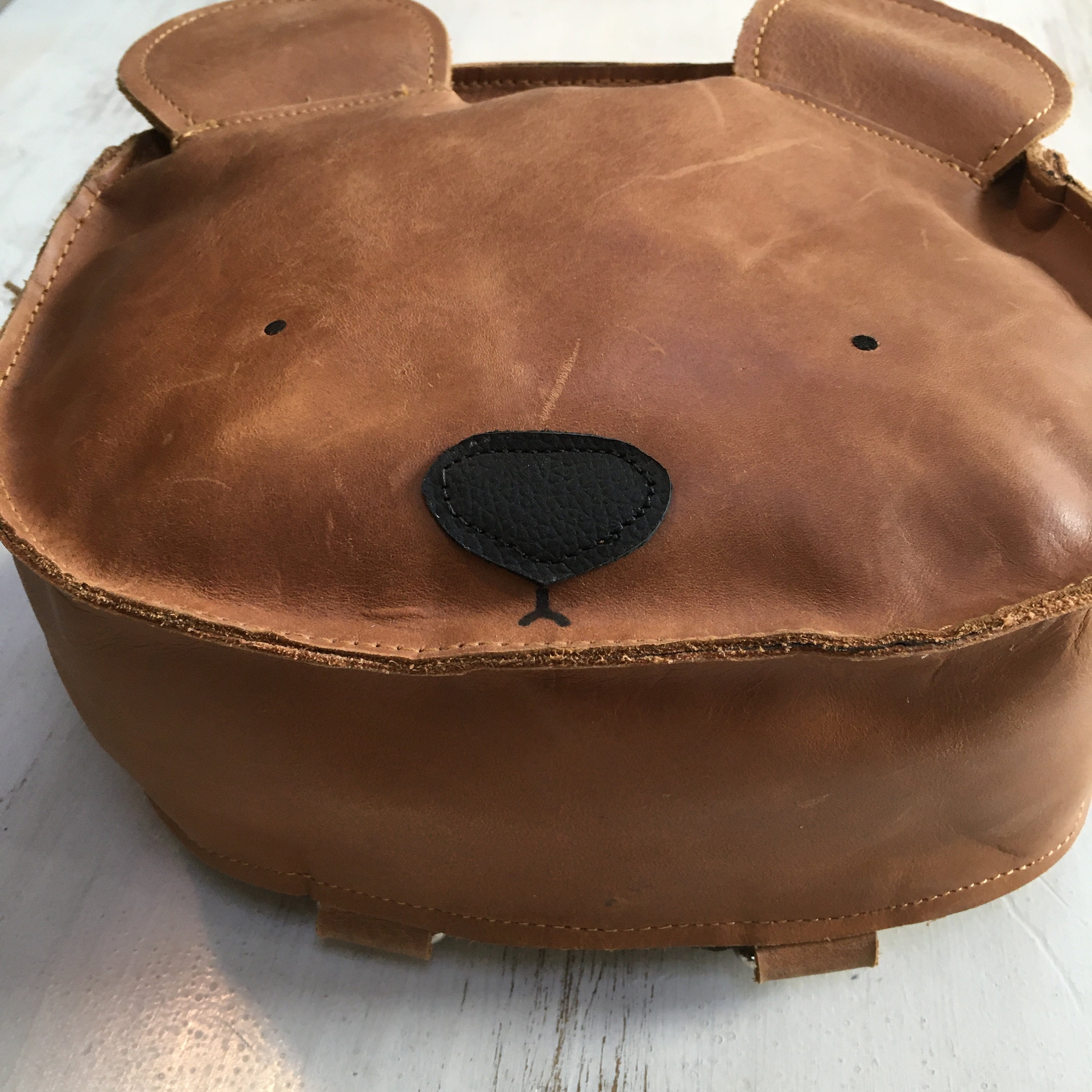 Personalized School Backpack Animal Design, Toddlers Leather Backpack ...